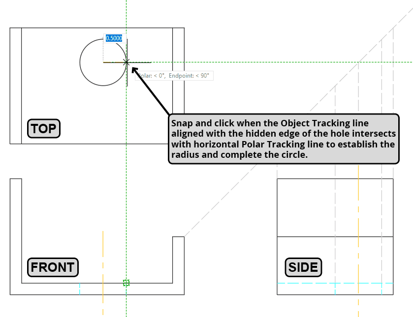 Object Snap Tracking: AutoCAD Tutorial