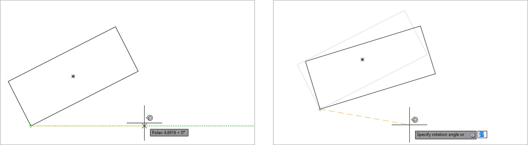 The Reference Option Part 1: The Rotate Tool: AutoCAD Tutorial