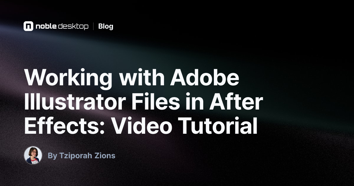 Working with Illustrator Files in After Effects