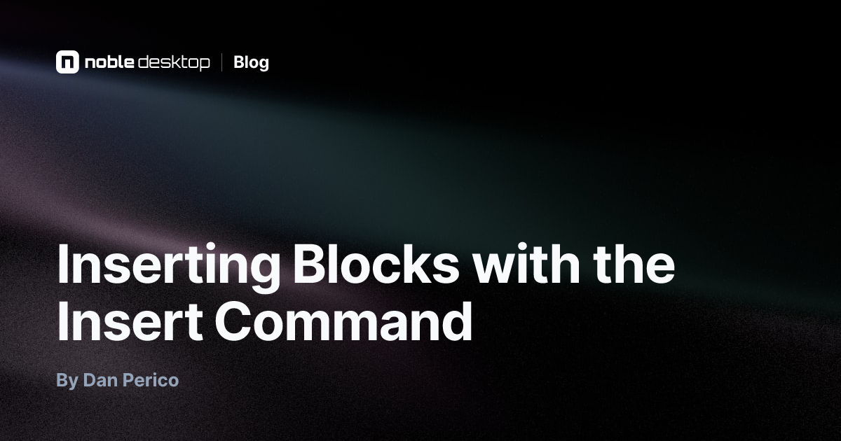 Inserting Blocks with the Insert Command: AutoCAD Tutorial