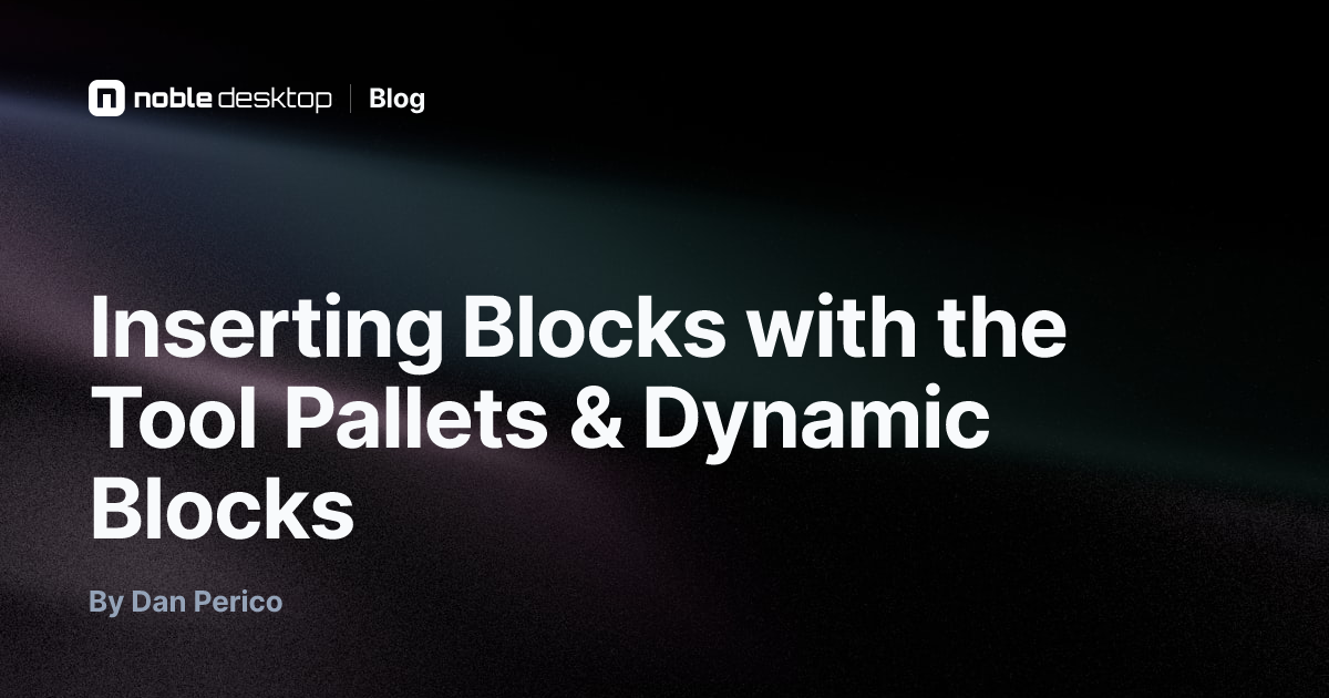 Inserting Blocks with the Tool Pallets & Dynamic Blocks — AutoCAD