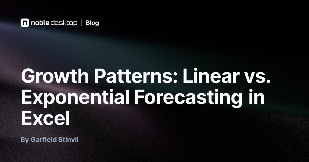 Growth Patterns: Linear vs. Exponential Forecasting in Excel — Data ...