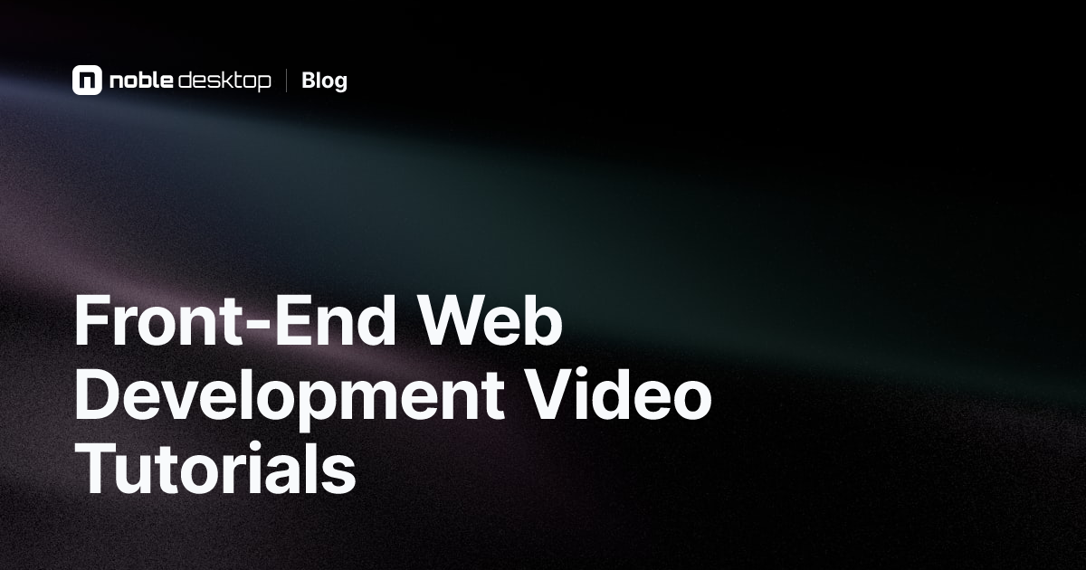 Best Front-End Web Development Video Tutorials
