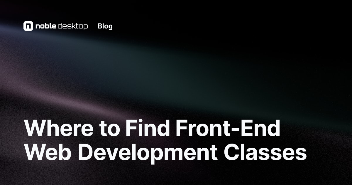 Where Can I Find Training in Front-End Web Development