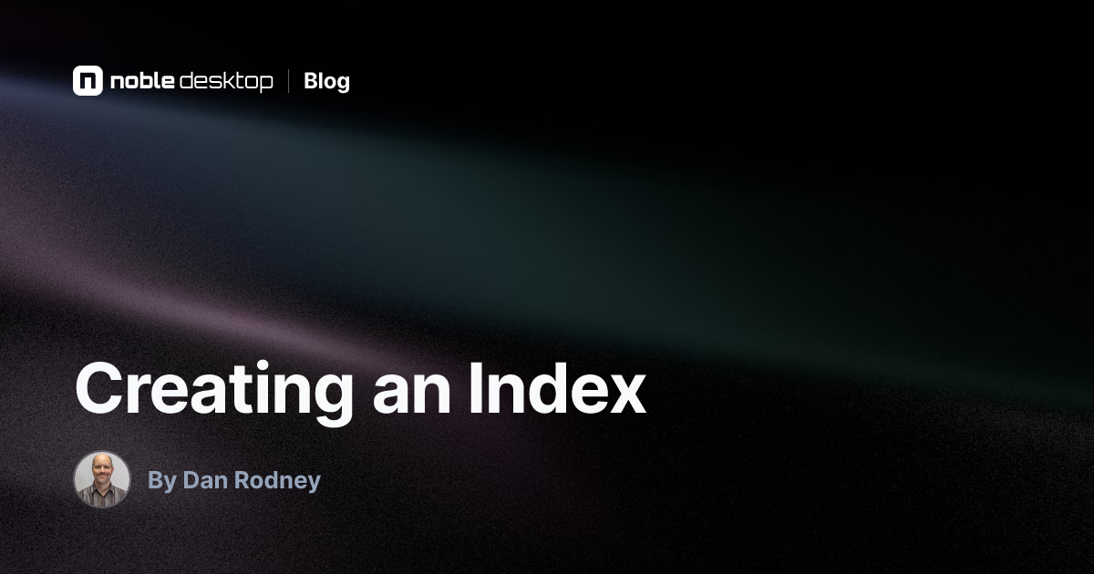 Creating an Index: InDesign Tutorial