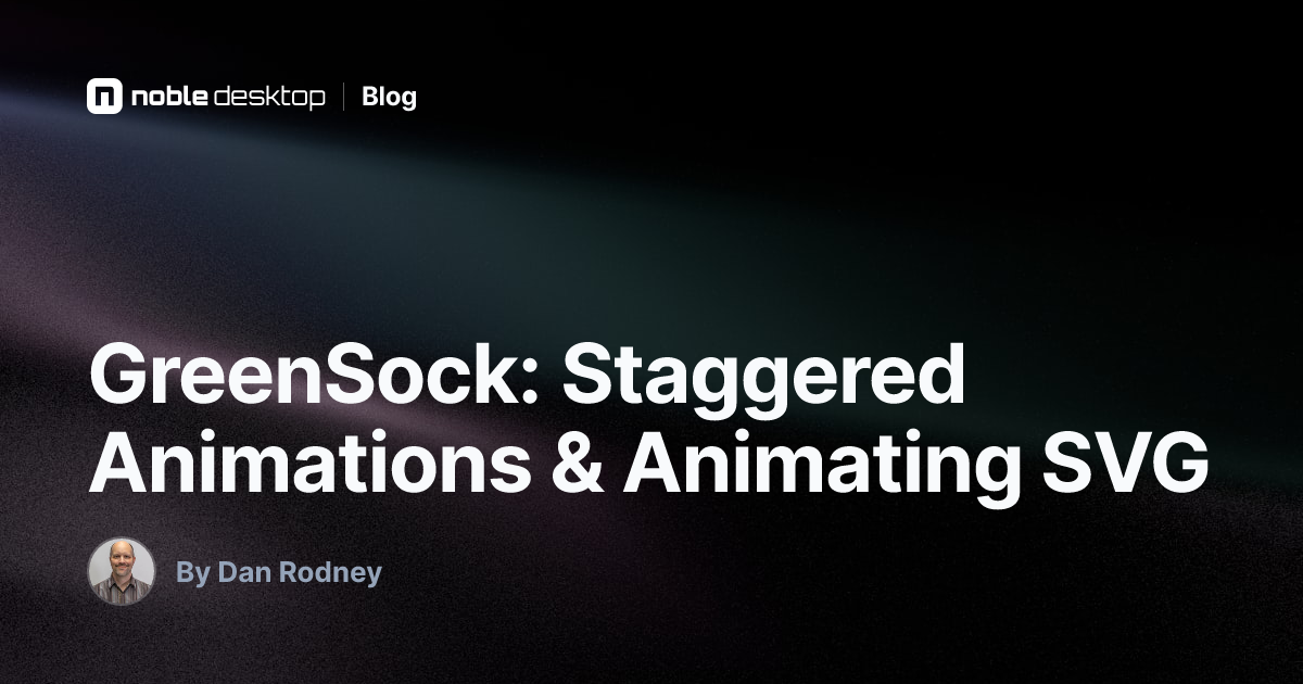 GreenSock: Staggered Animations & Animating SVG — JavaScript