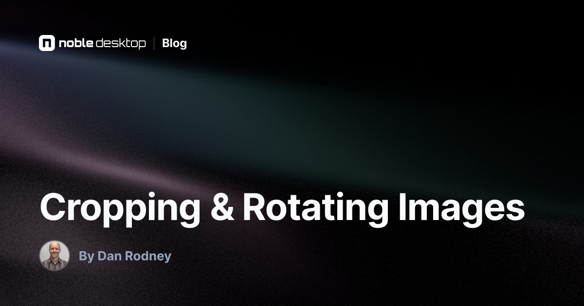 Cropping & Rotating Images: Lightroom Tutorial