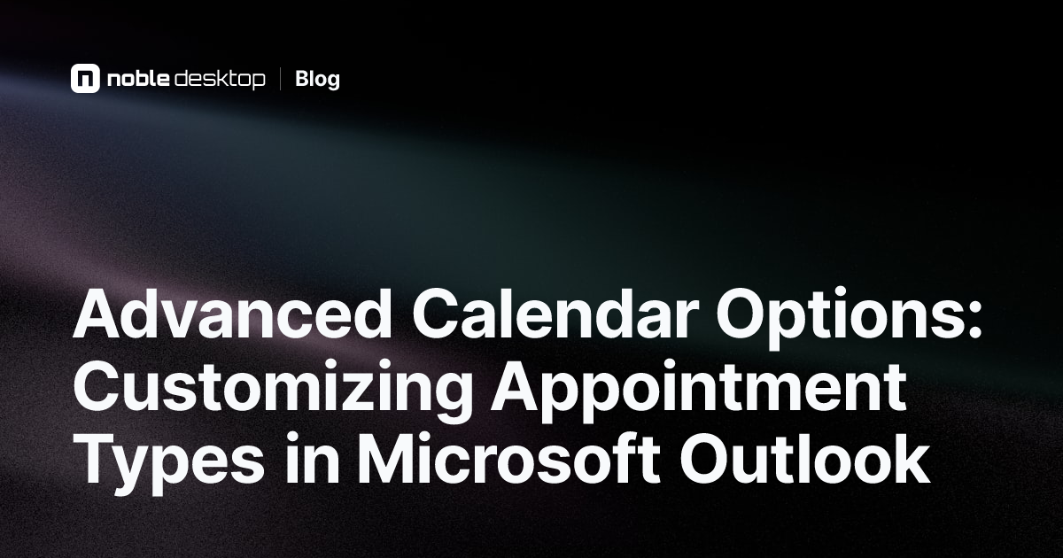 Advanced Calendar Options: Customizing Appointment Types in
