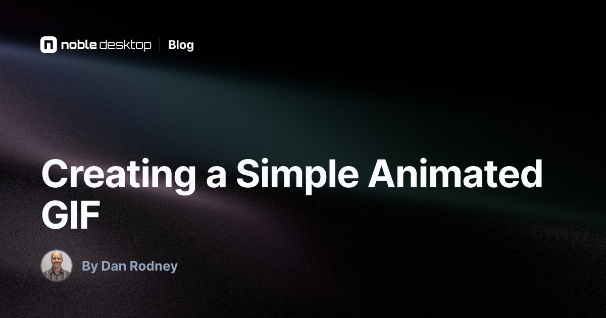 Creating a Simple Animated GIF: Photoshop Tutorial