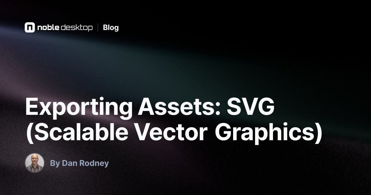 Exporting Assets: SVG (Scalable Vector Graphics): Photoshop Tutorial