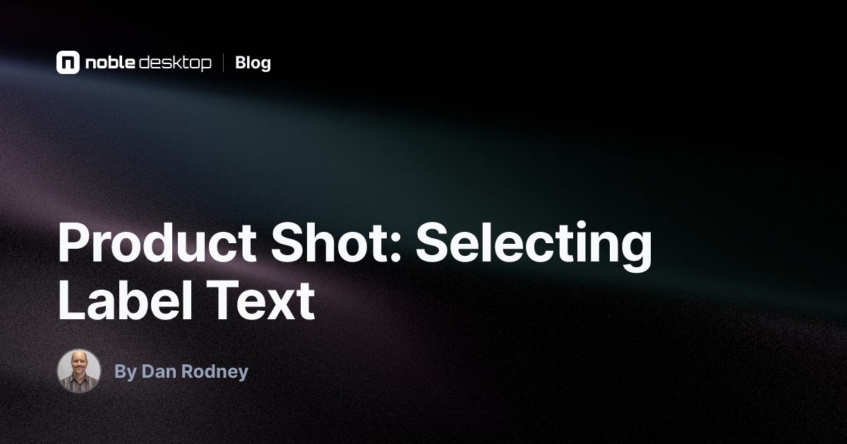 Product Shot: Selecting Label Text: Photoshop Tutorial