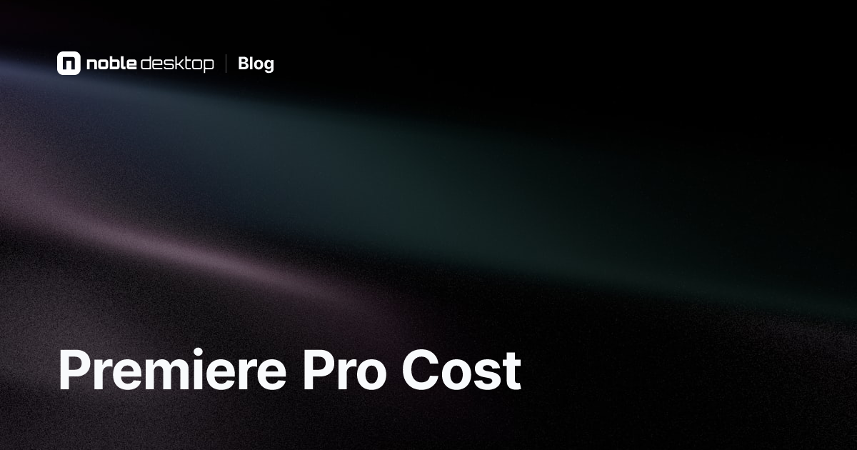 How Much Does Premiere Pro Cost?