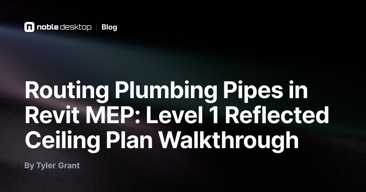 Routing Plumbing Pipes in Revit MEP