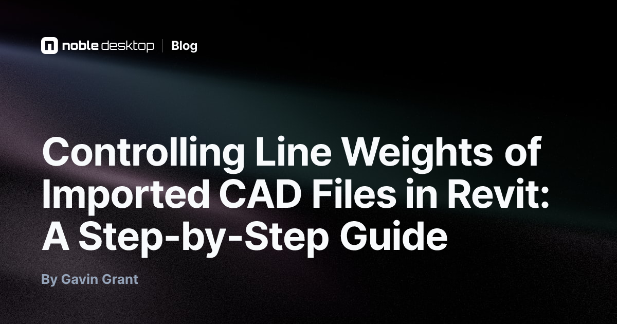 Controlling Line Weights of Imported CAD Files in Revit