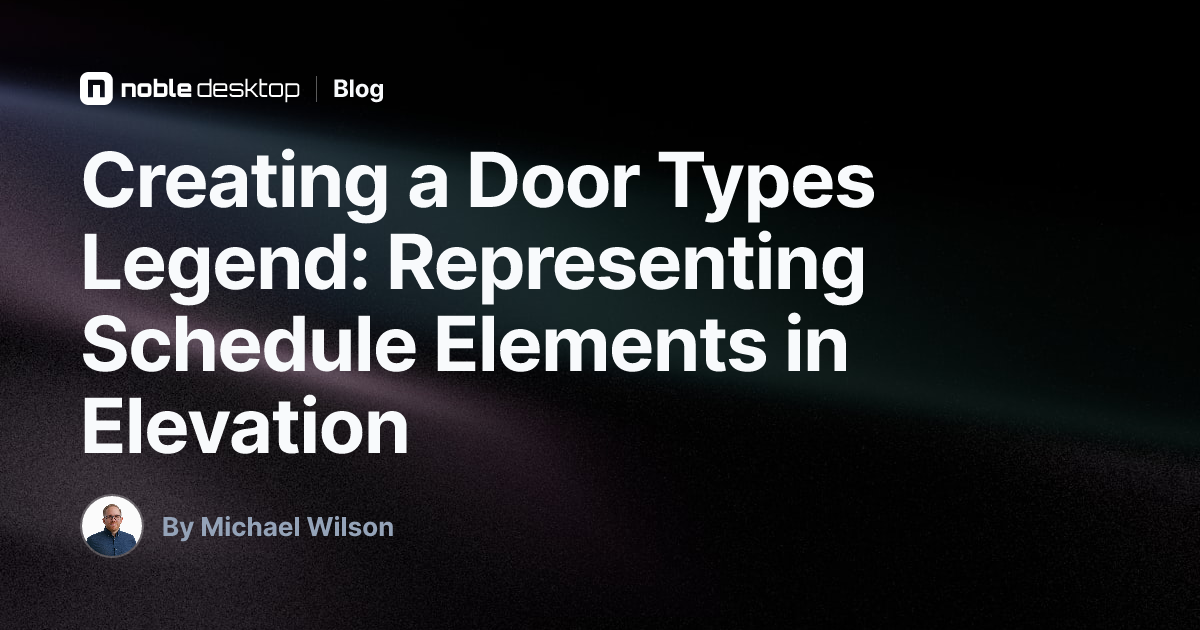 Creating a Door Types Legend