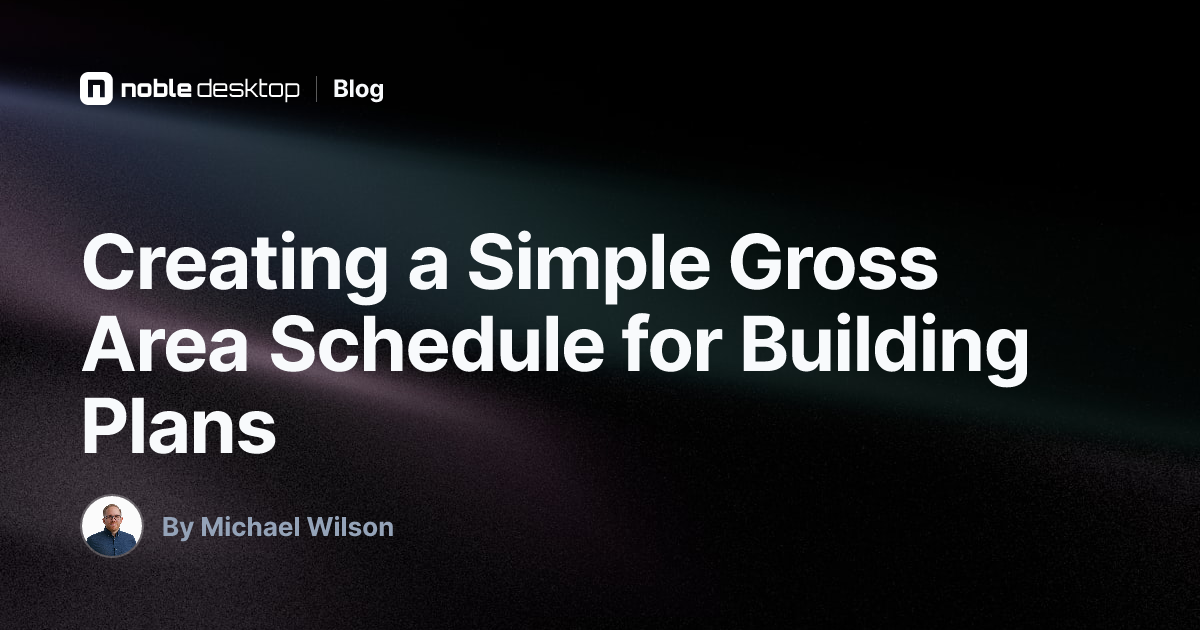 Creating a Simple Gross Area Schedule for Building Plans — Revit